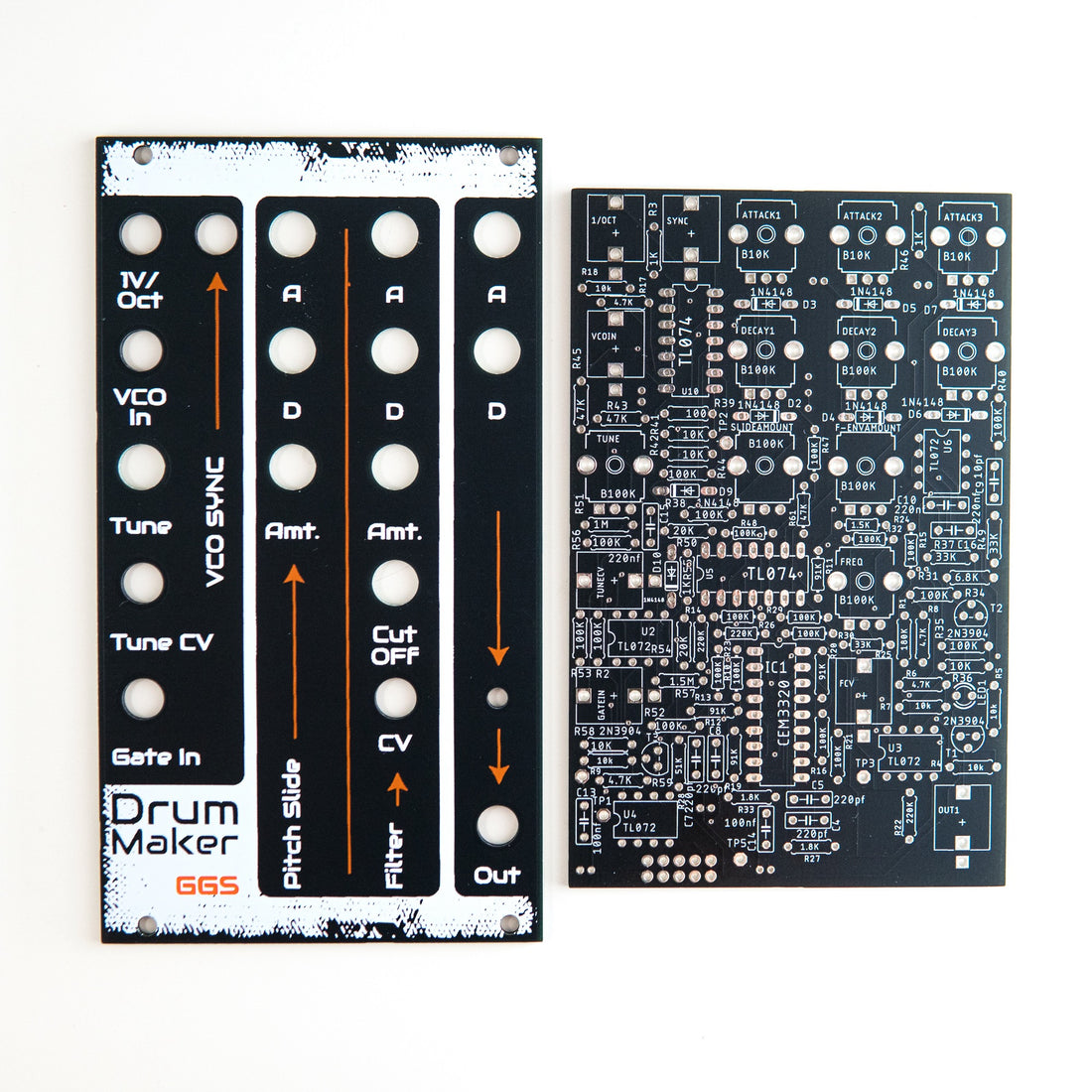 Drum Maker / Eurorack / PCB and Front Panel – Guru Gara Synth
